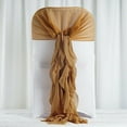 BalsaCircle 6 Gold Premium Solid Curly Chiffon Chair Sashes Wedding ...