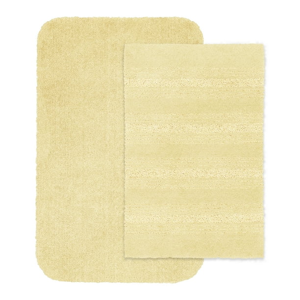 Better Homes & Gardens Yellow Nylon Bath Rug Set, 2 Pieces - Walmart.com