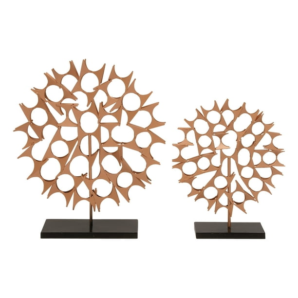 Attractive Metal Table Top Sculpture Set Of 2 - Walmart.com
