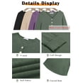 Moshu V Neck T Shirts For Women Casual Long Sleeve Tunic Tops Curve Hem
