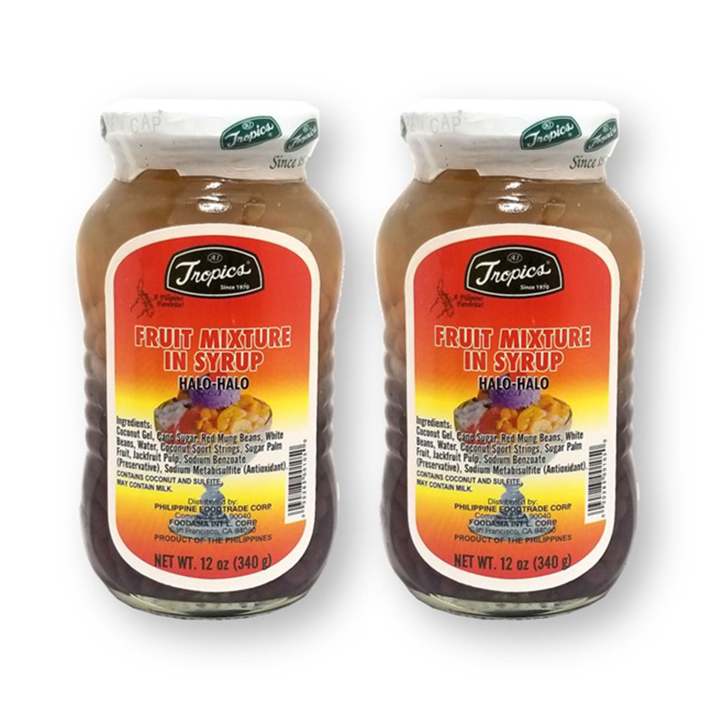 Tropics Halo-Halo Fruit Mixture in Syrup 12 Oz. X 2 (Pack of 2 ...