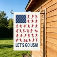 1pc Let's Go USA Red Soccer Players Silhouette American Print Garden ...