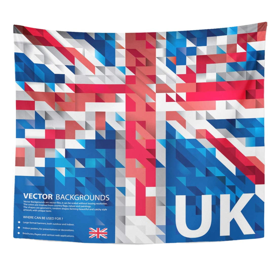 REFRED Blue Britain White British Abstract UK Flag United Kingdom ...