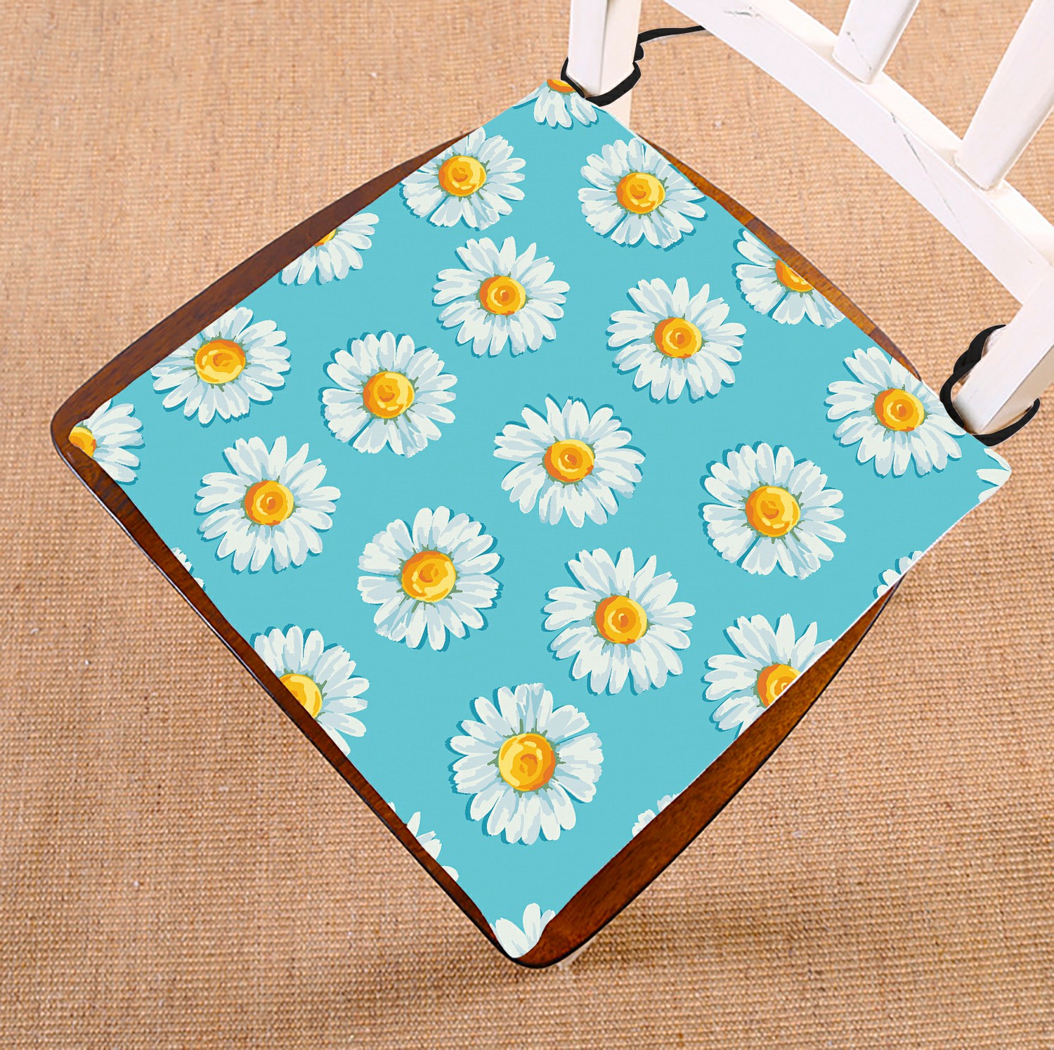 ABPHQTO Beautiful Summer Daisies Flowers Chair Pad Seat Cushion Chair ...