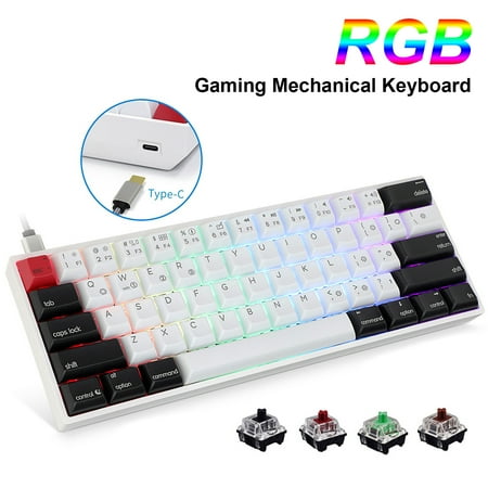 Koszal AK61 Gaming Keyboard RGB Backlit Wide Compatibility Comfortable ...