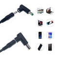 1PC 5.5mm x 2.5mm Female to Male Plug 90 Degree Power Converter Adapter ...