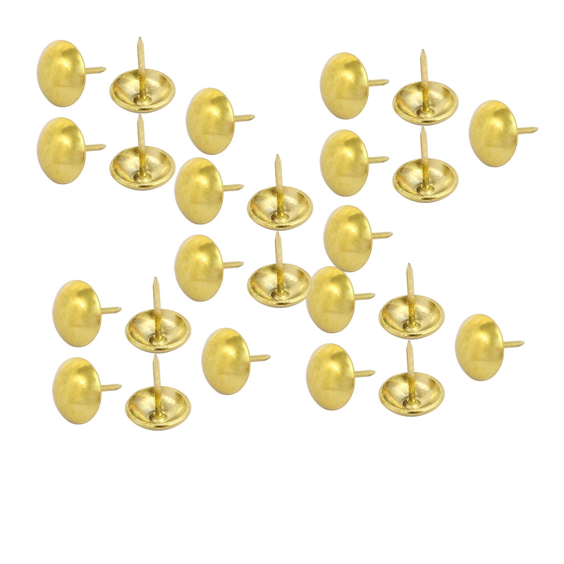 14mm Dia Round Head Upholstery Nail Tack Push Pin Thumbtack Gold Tone ...