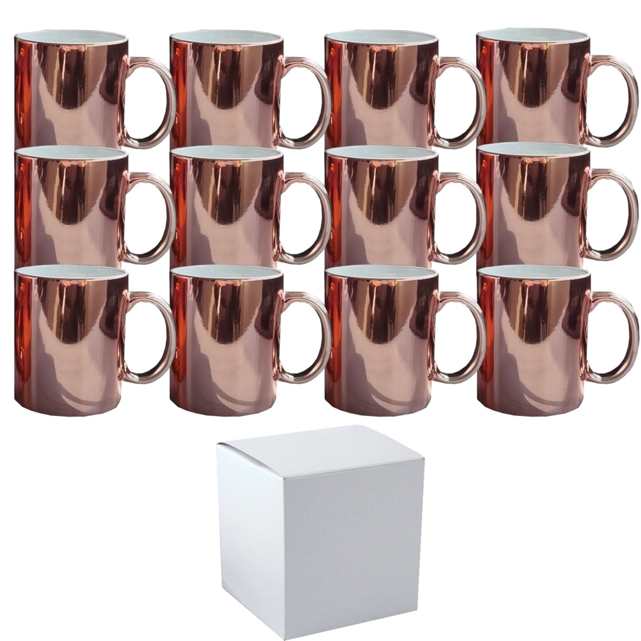 Mugsie 12 PACK 11 oz Metallic Copper Professional Grade Sublimation Mug ...