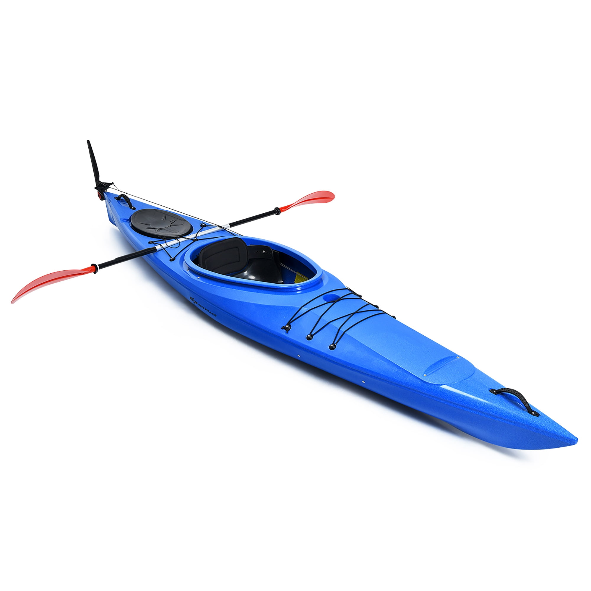 Costway Single Sit-in Kayak Single Fishing Kayak Boat W/ Paddle ...