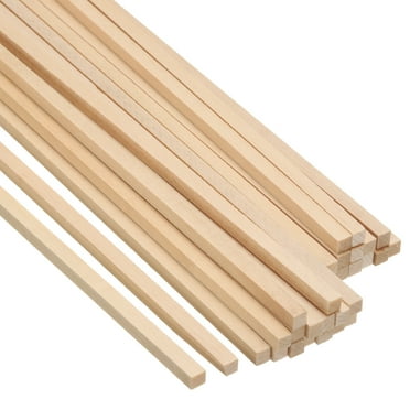 Hello Hobby Wood Dowel, 36” Long, 1/2-inch Diameter, White Ends ...