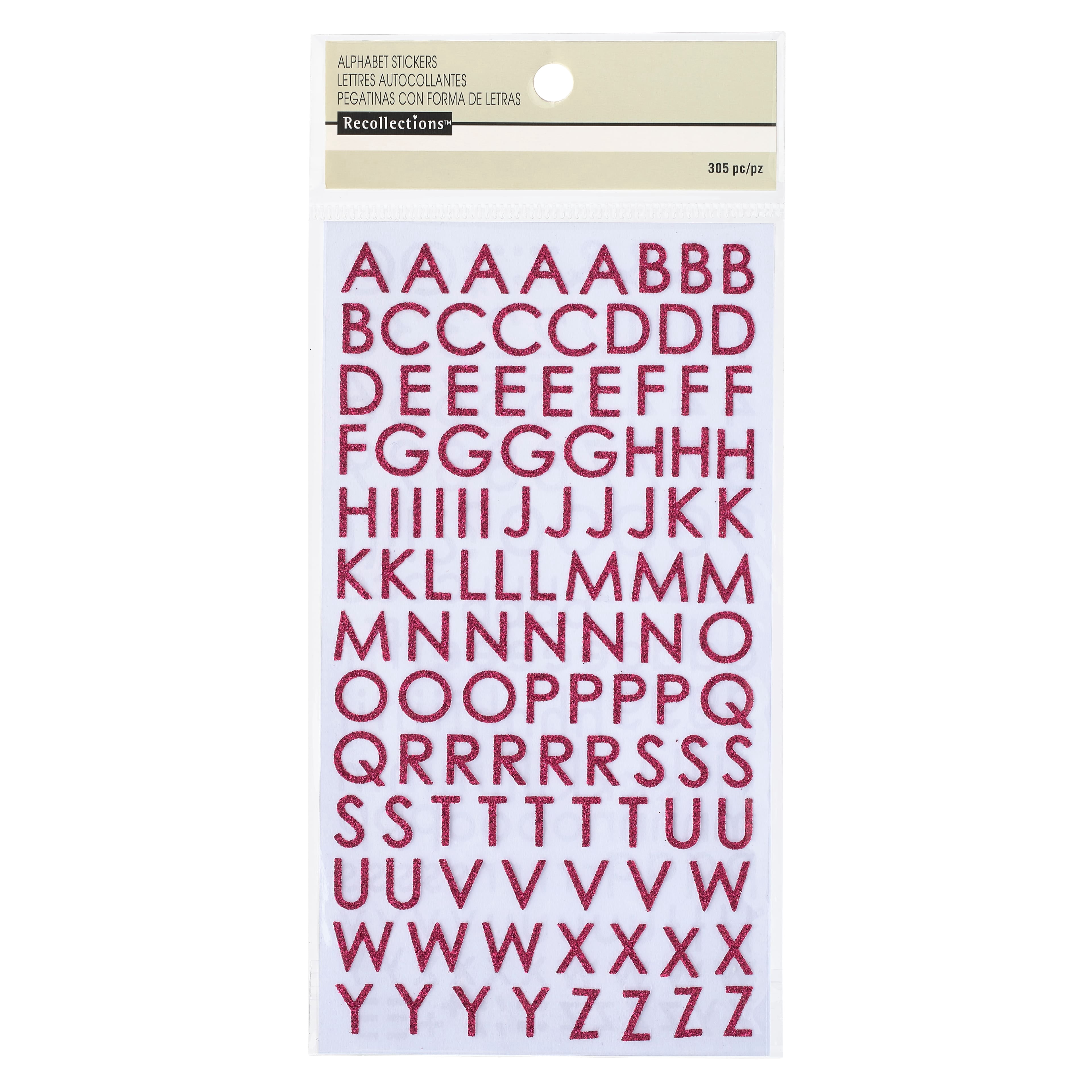 12 Pack: Glitter Block Alphabet Stickers by Recollections™ - Walmart.com