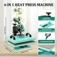 6 in 1 12" x 15" Swing Away Heat Press Machine, Digital Multifunctional ...