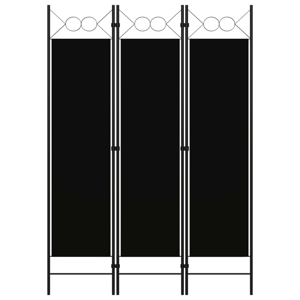 Click here for Vidaxl 3-Panel Room Divider Black 120x180 Cm prices
