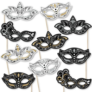 Big Dot of Happiness Funny Masquerade - Carnival Mask Party Photo Booth ...