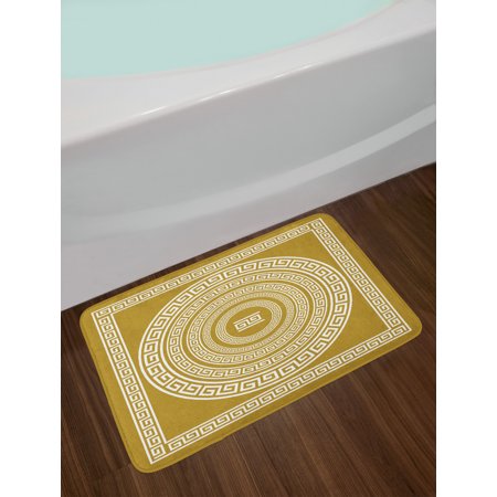 Greek Key Bath Mat, Frieze with Vintage Ornament Meander Pattern from ...