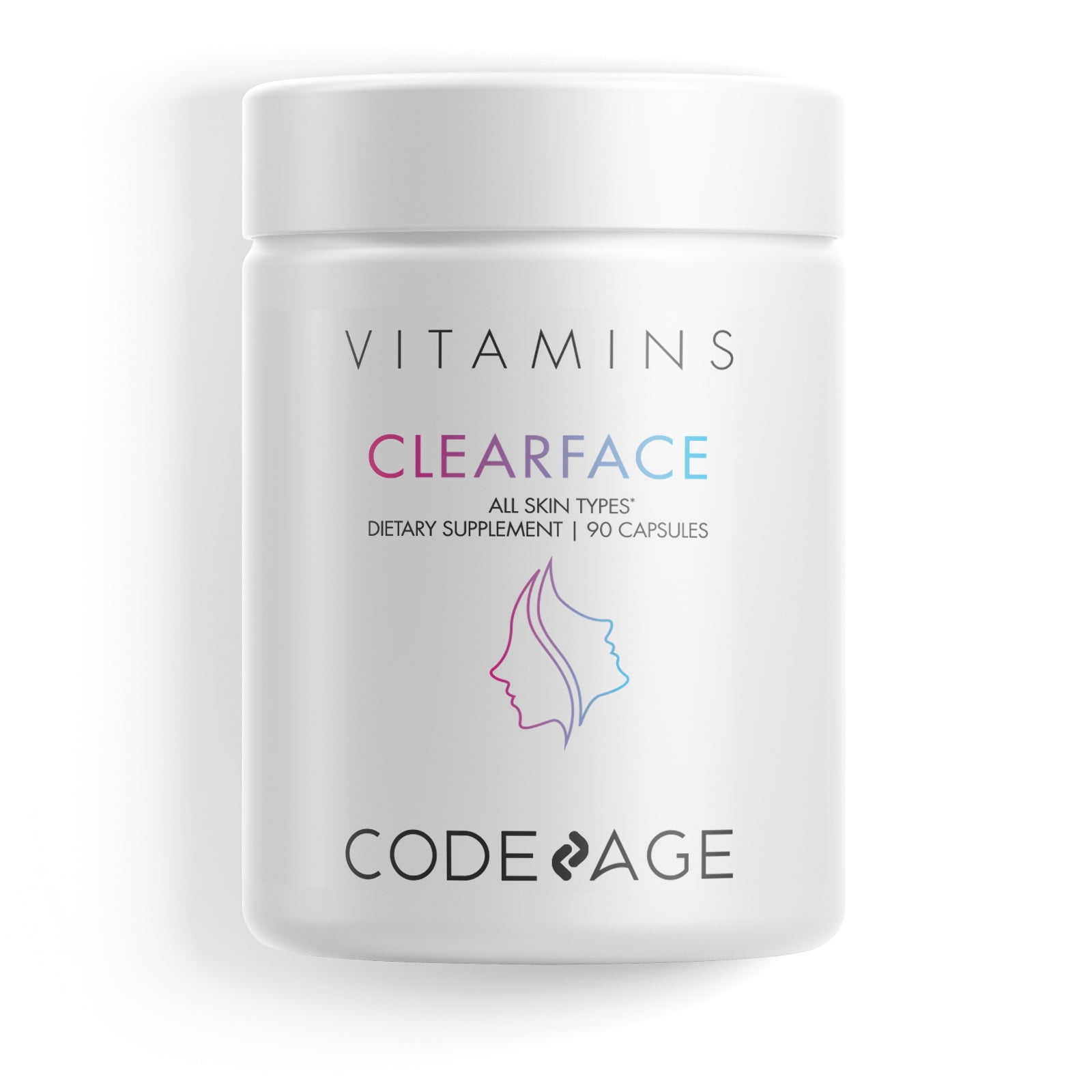 Buy Codeage Clearface Face Vitamin & Skin Minerals Supplement, Zinc, Probiotics, 90 Capsules ...