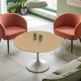 Beige Tan Round Fitted Table Cover Light Brown Solid Background ...