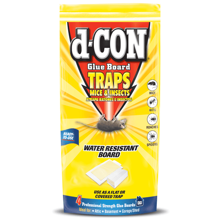 d-CON Glue Board Traps for Mice & Insects, 4 Traps - Walmart.com