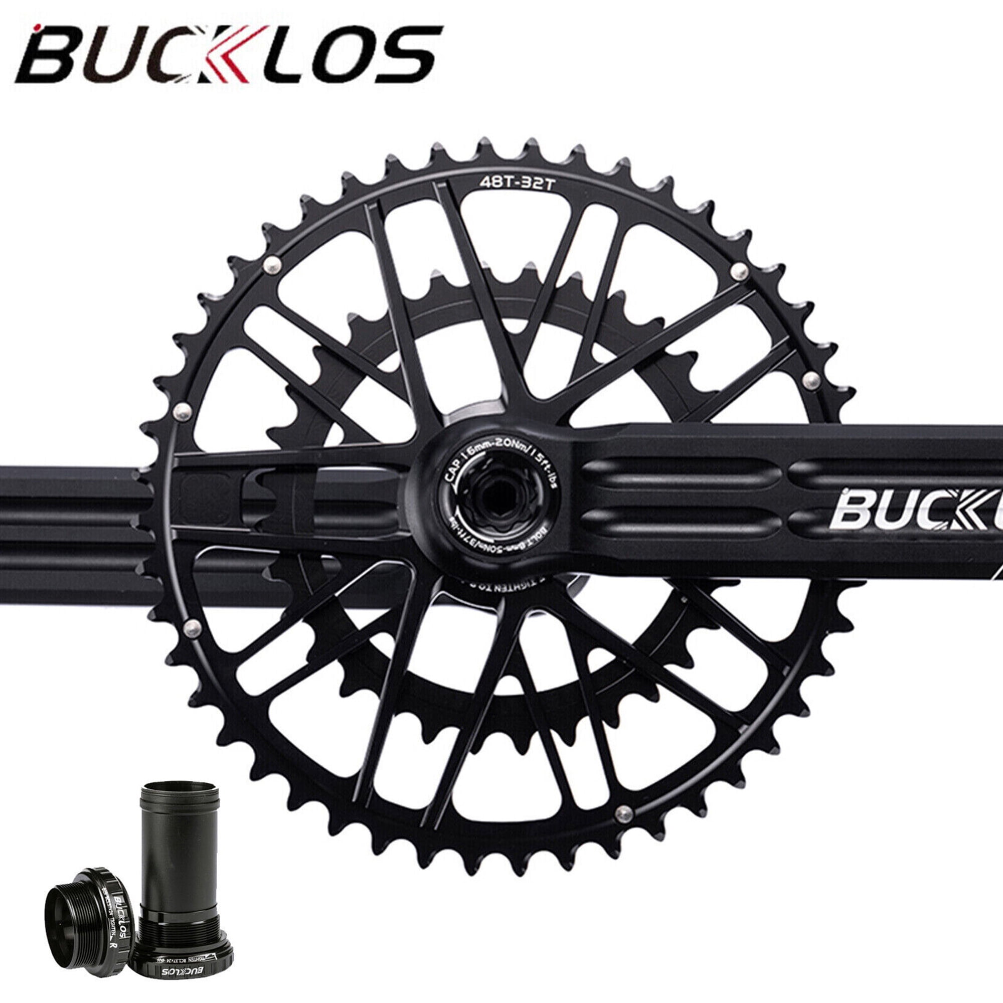 BUCKLOS Road Bike Crankset GXP Hollow Integrated Bicycle Crank Arm ...