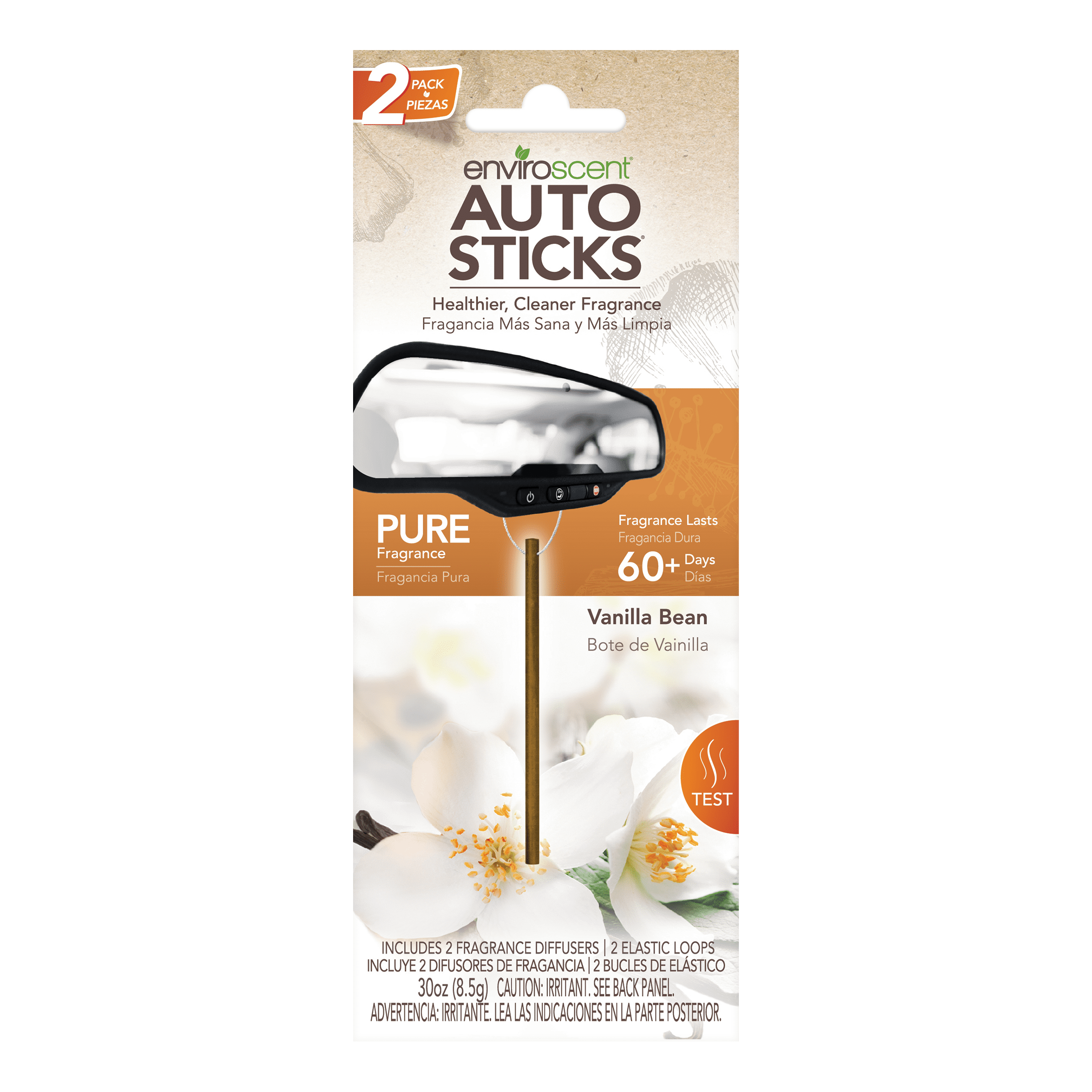 Enviroscent Auto Sticks Vanilla Bean 2pc - Walmart.com
