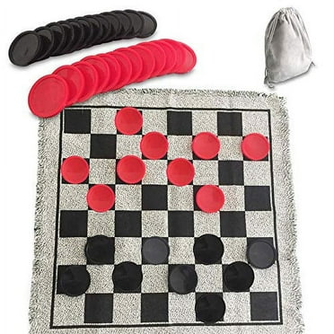 Bolaball: 3-In-1 Giant Checkers Game W/ Reversible Rug - Walmart.com