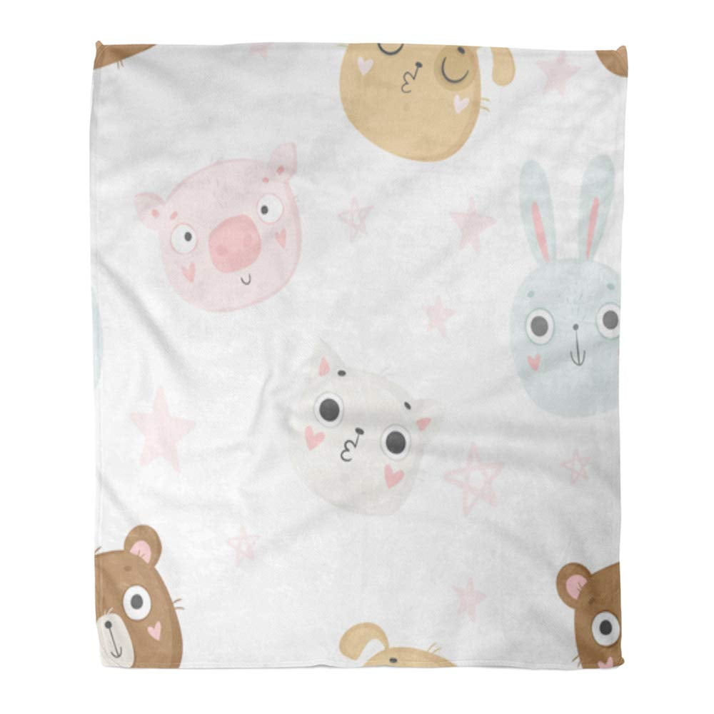 ASHLEIGH Throw Blanket Warm Cozy Print Flannel Colorful Adorable Cute ...