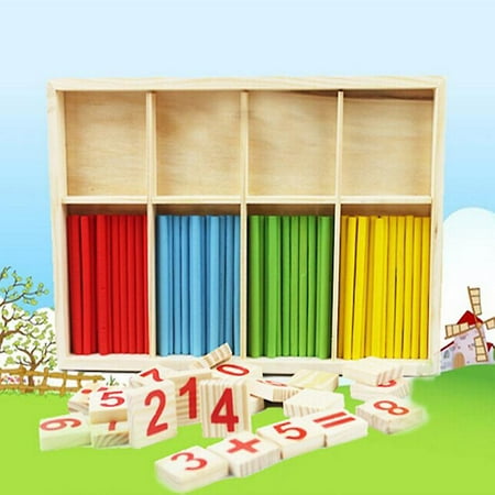 Wooden Number Cards And Counting Rods With Box | Walmart Canada