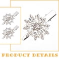 2 Pairs 2 Colors Flower Shaped Alloy Rhinestone Hair Clips Hair ...