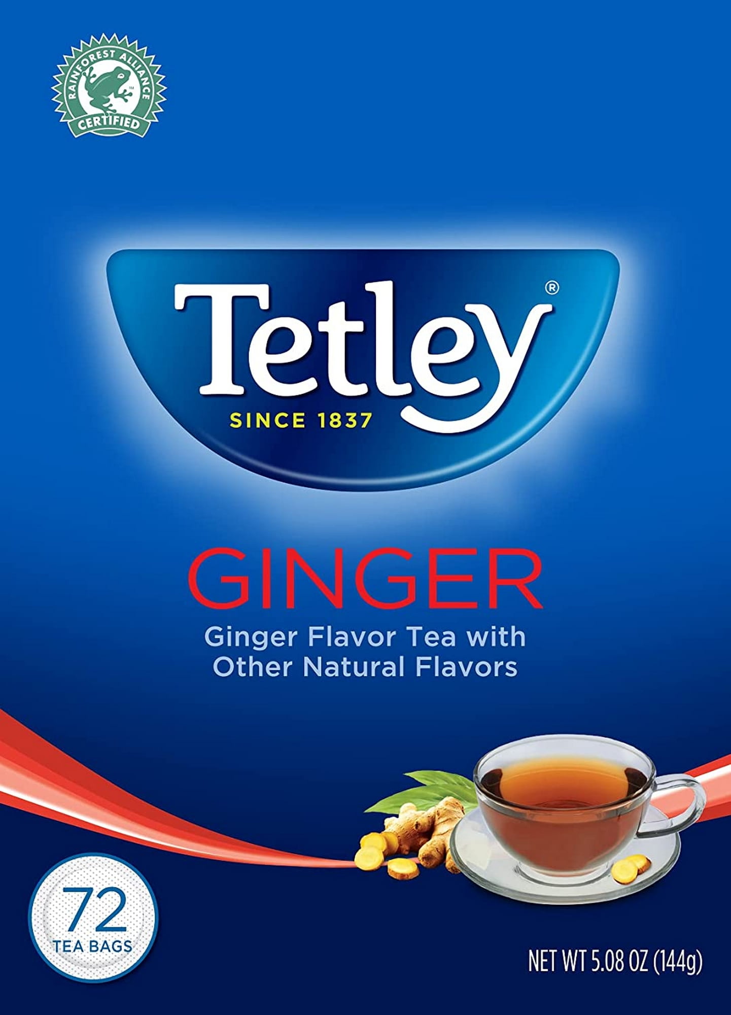 Tetley USA Ginger Tea, 72-Count Tea Bags - 5.08 Oz - Walmart.com