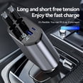 Retractable Car Charger, 4 in 1 Fast Car Phone Charger 120W, 2 ...