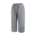 Capris For Women Summer Loose Comfy Drawstring Pants Athletic Casual
