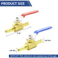 3/8 Inch PEX Ball Valves,2 Pcs PEX Brass Full Port Shut Off Ball Valve ...