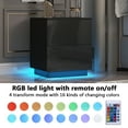 LED Nightstand Bedside Table Bedroom Night Stand Furniture with Drawer ...