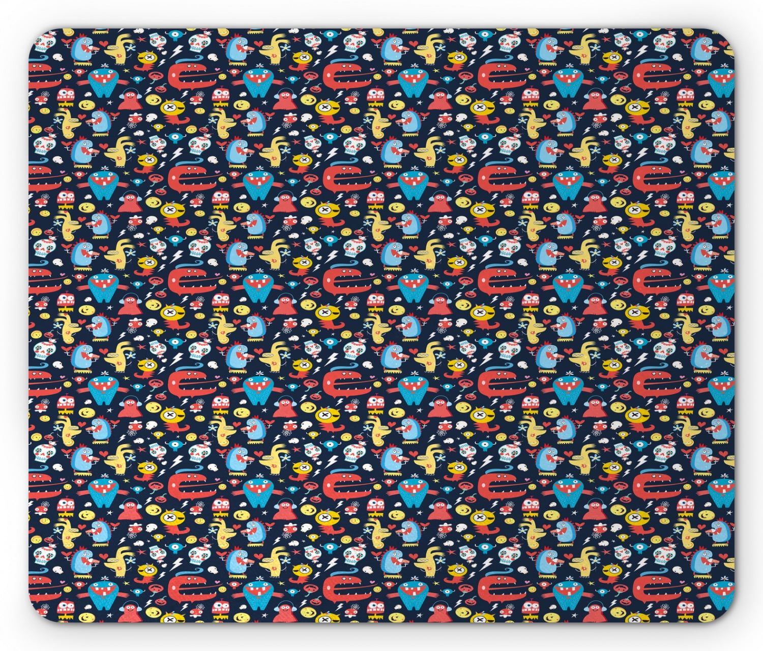 Fantasy Mouse Pad, Colorful Jolly Theme of Creatures Creativity and ...