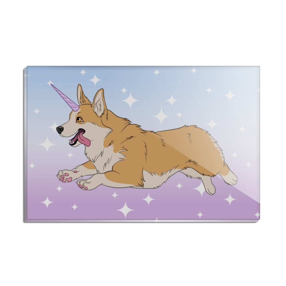 Unicorg Corgi Unicorn Rectangle Acrylic Fridge Refrigerator Magnet ...