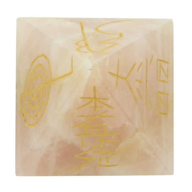 Harmonize Rose Quartz Stonepyramid Symbol Reiki Healing Crystal ...