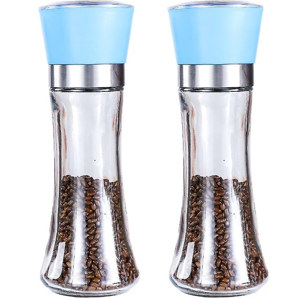 Pepper And Salt Grinder Set Of 2-refillable Coarseness Adjustable ...