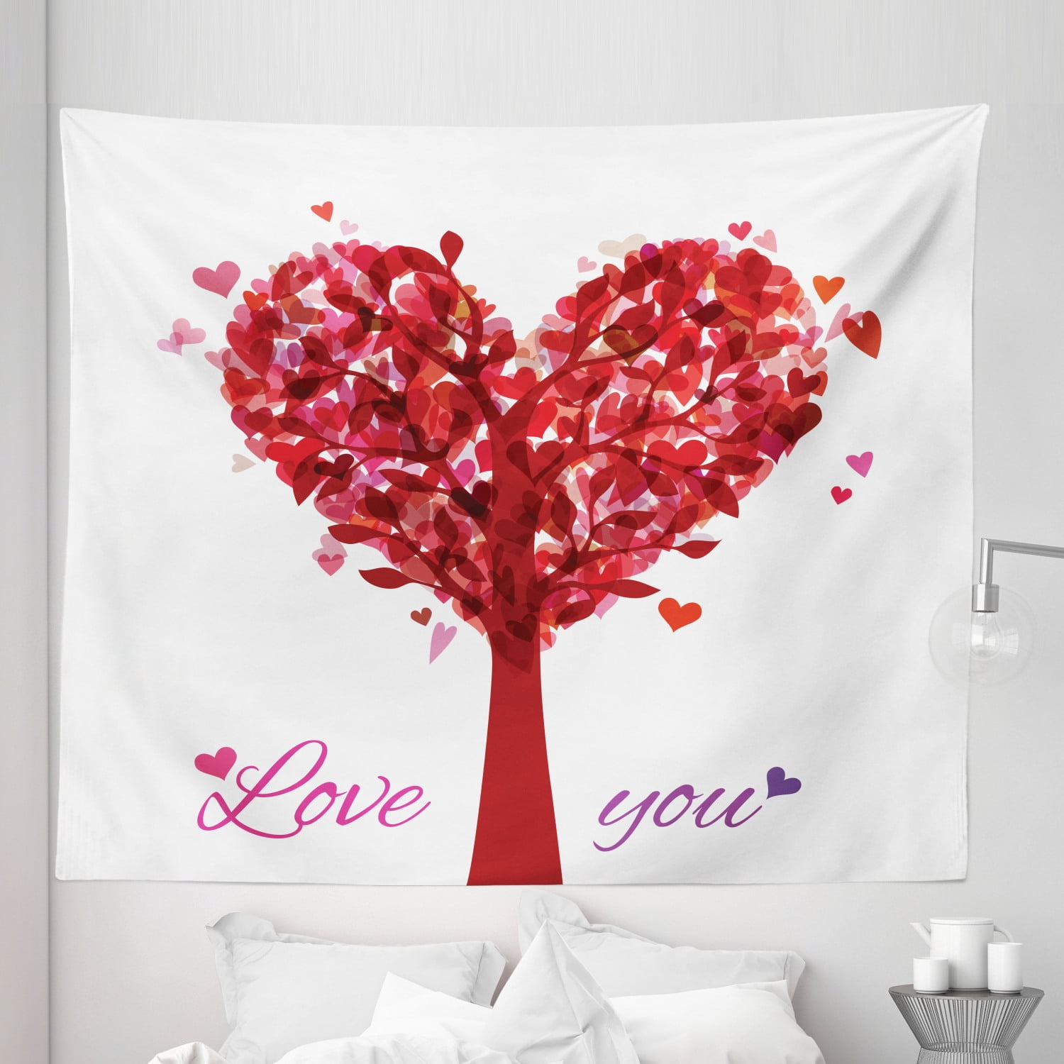 Love Tapestry, Tree in the Shape of Heart Holiday Romance Garden ...