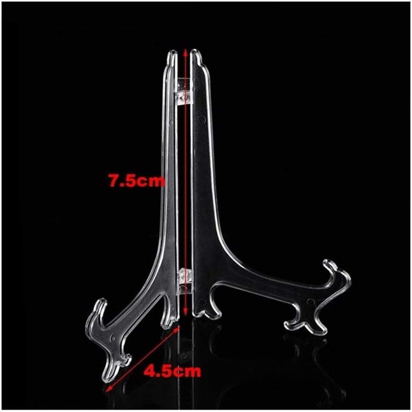 Clear Plastic Plate Display Stand Picture FrameEasel Holder Arts Case ...