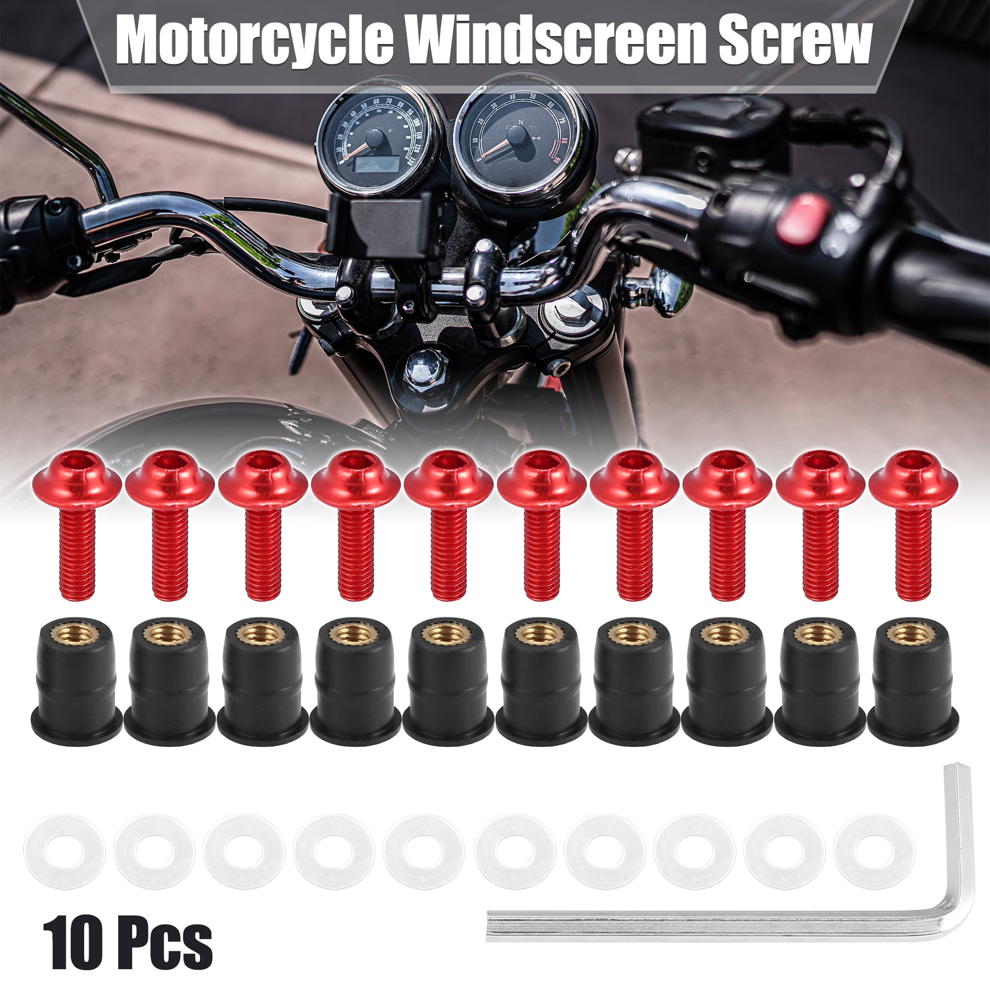 Click here for Unique Bargains 10pcs M5 5mm Motorcycle Windscreen... prices