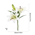 Artificial Lily 2 Pack, Realistic Silk Lilies Fake Flowers for Wedding ...