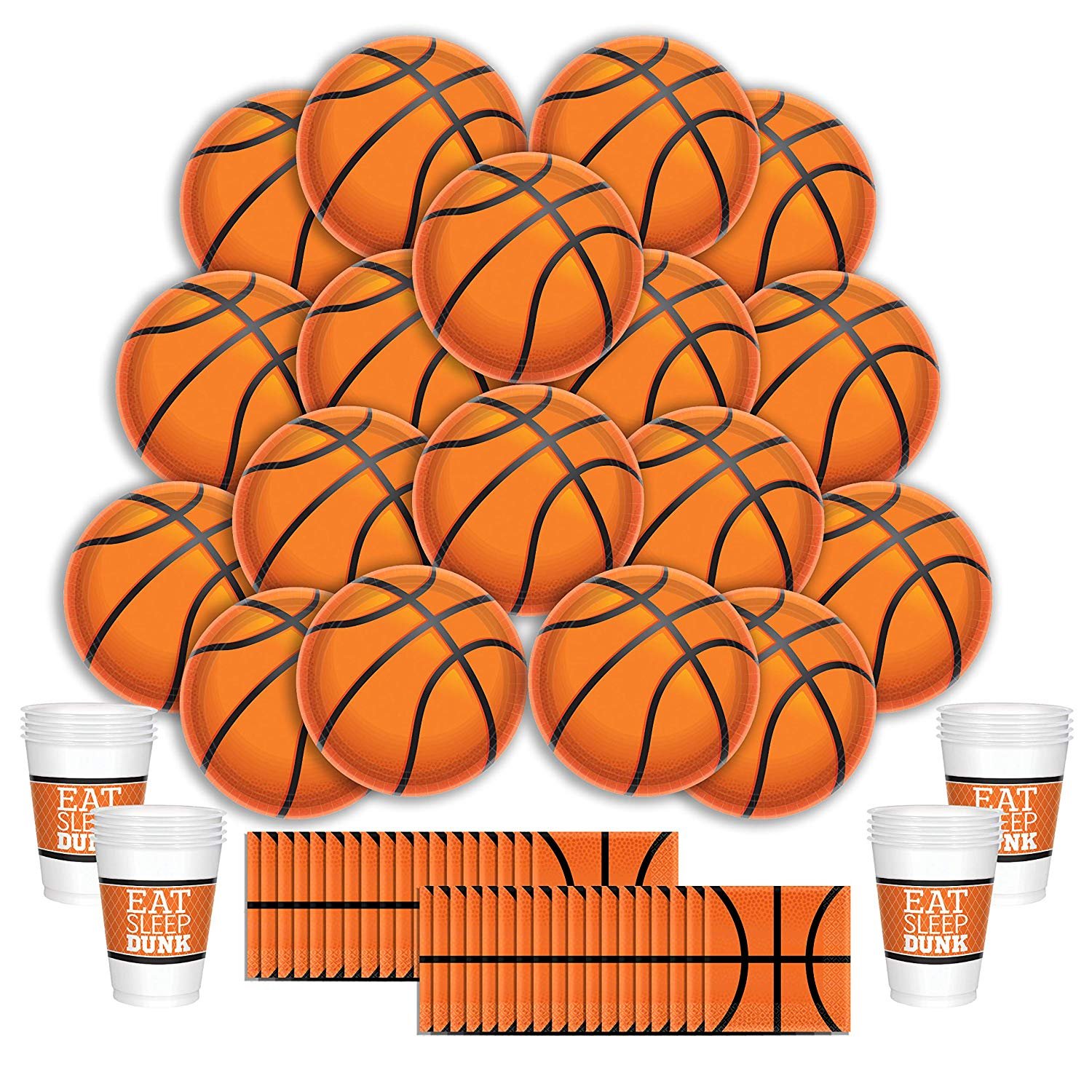 B THERE Basketball Party Supplies Party Pack Seats 16 Napkins b-there-basketball-party-supplies-party-pack-seats-16-napkins