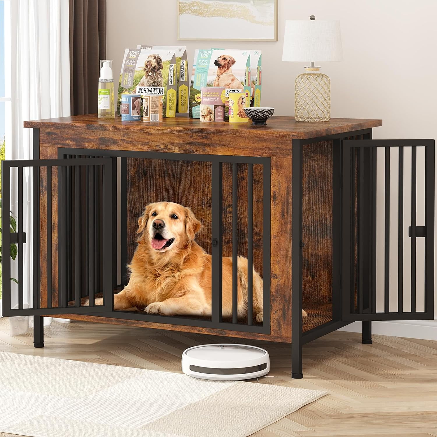 Click here for Easycom Dog Crate Furniture For 1 Or 2 Dogs  Heavy... prices