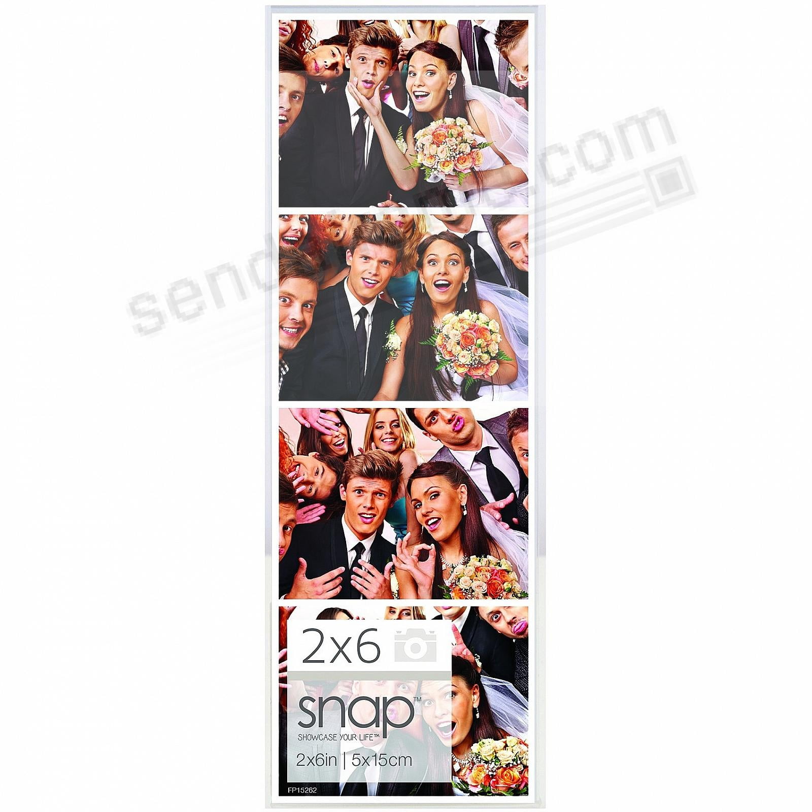 (6 pack) Acrylic Magnetic 2x6 Stick-on Frames - Photobooth Size - 2x6 ...