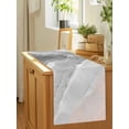 Boho Beach Waves Gray Gradient Table Runner 90 Inch Long Summer Seaside ...