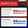 44 Pcs Nut and Bolt Thread Checker Bolt and Nut Identifier Gauge Box ...