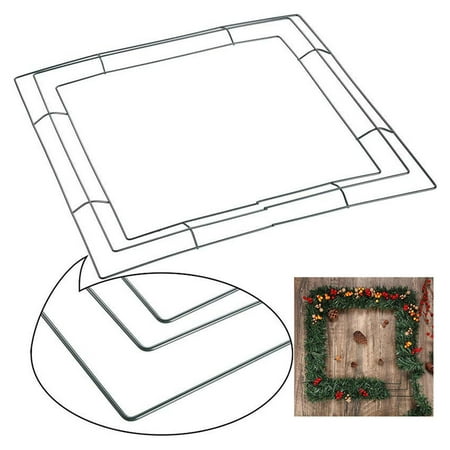 2 Wreath Frame Wire Wreath Rectangular Wreath Frame, Wire Frame 40cm ...