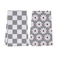 BAOPAI Waffle Weave Kitchen Towels 2 Pack - Highly Absorbent Multicolor ...