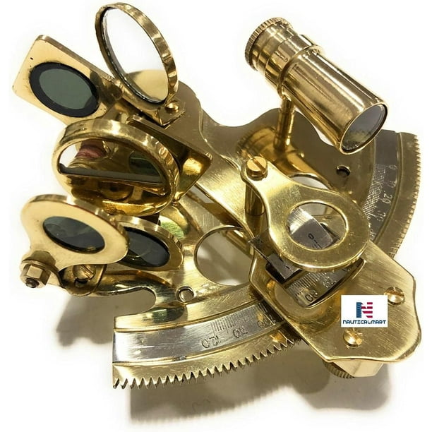 3" Captain Brass Sextant Nautical Working Instrument Astrolabe Ships ...