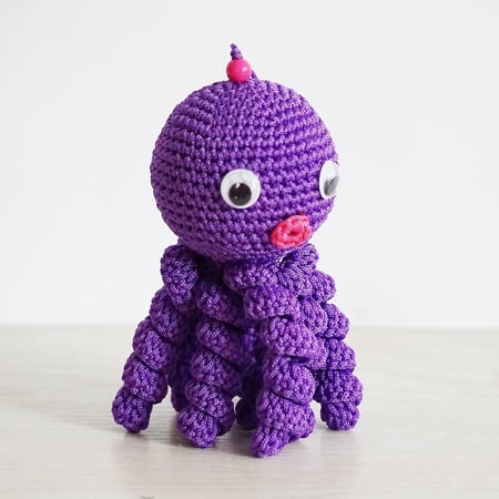 Qian Yarn Doll Octopus Crocheted Octopus Cartoon Knitted Doll | Walmart ...